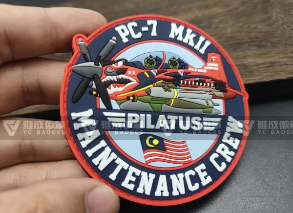 PVC 3D Logo Uniform Velcro-on Rubber Patches Badge Customize | Custom ...